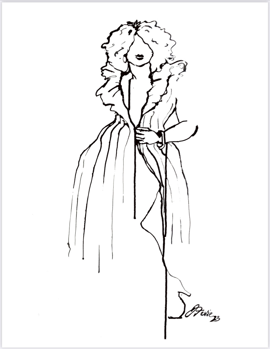 Stripped Robe figure drawing PRINT – Stevie Laney Art